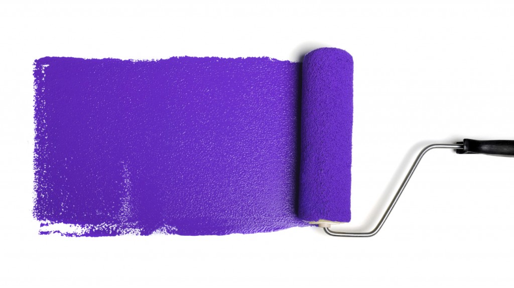 Paint Roller With Purple Paint | Munsell Color System; Color Matching ...